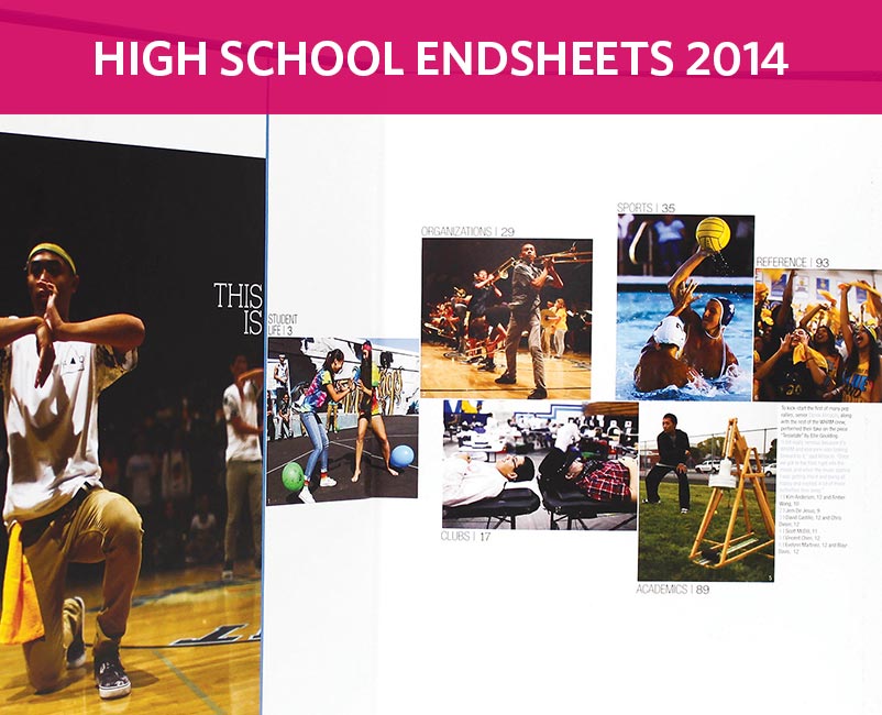 High school endsheets 2014 - Yearbook Discoveries