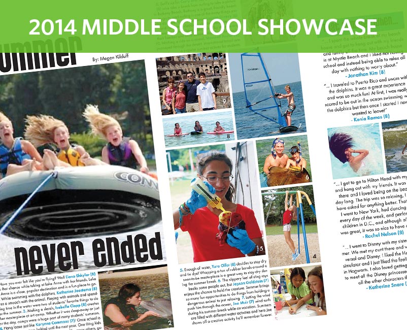 2014 Middle school showcase - Yearbook Discoveries