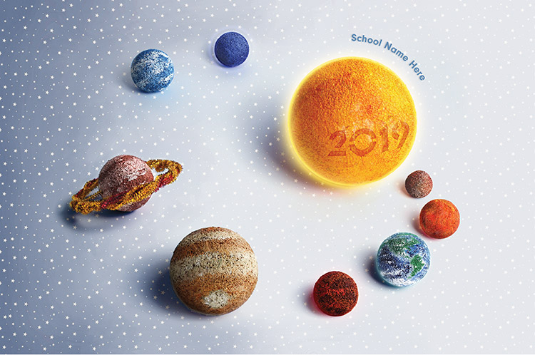 19814 SPACE - 2019 cover designs - Yearbook Discoveries